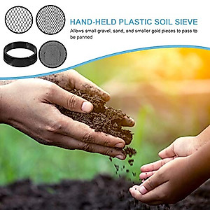 DOITOOL 20pcs Classifier Sifting Pan Outdoor Gold Panning Soil Sifter Sieve Mesh Screen Classifier for Garden Outdoor