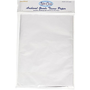 RetroClean Unbuffered Archival Grade Tissue Paper, 24-Inch x 36-Inch, 12 sheets