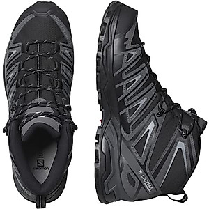 Salomon Men's X Ultra Pioneer Climasalomon Waterproof Climbing Shoe, Black/Magnet/Monument, 12