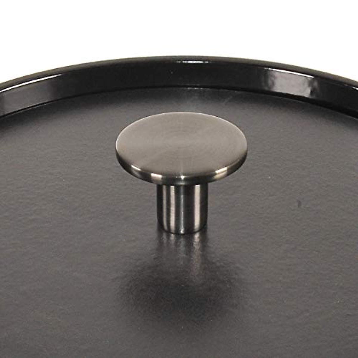 Ambiente SIXS24MO101 Six O'Clock Black Enamel Cast Iron Casserole and Lid, 24 cm