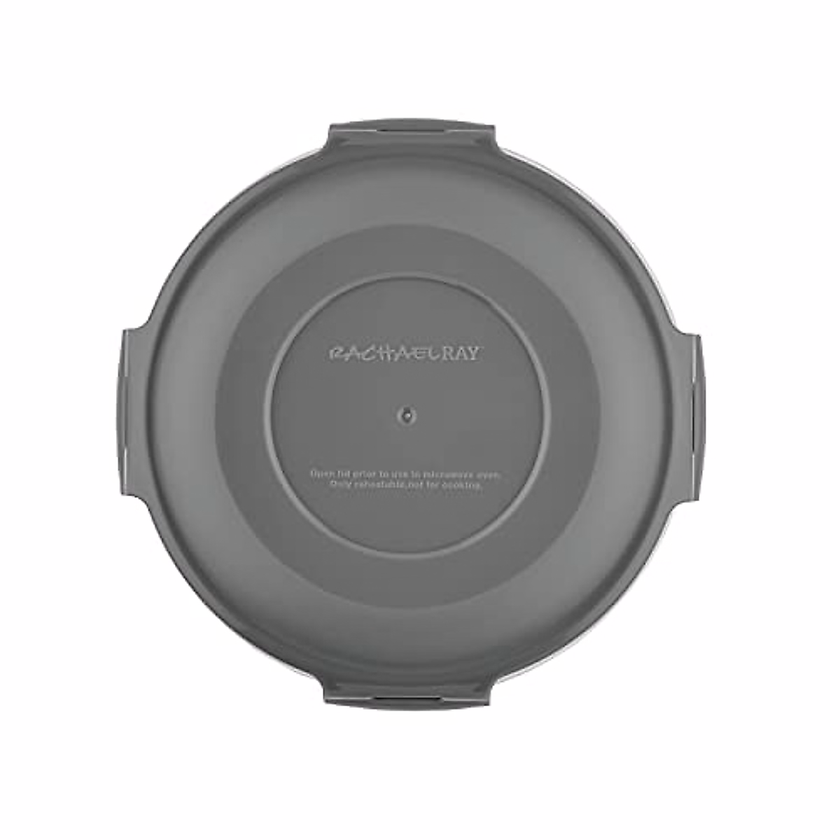 Rachael Ray Leak-Proof Nestable Container Food Storage Bin Set, 10-Piece, Clear with Gray Lids