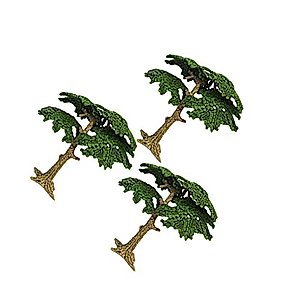 Toyvian 3pcs Tree Model Fake Miniature Trees Train Railways Architecture Landscape Scenery Simulated Mini Pine Tree Cypress Model for DIY Scenery Craft Project Size S