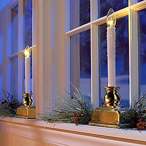 25 Pack Clear Torpedo Tip Replacement Light Bulbs, Steady Burning Crystal Candelabra Light Bulbs for Chandeliers, Electric Candle Lamp, Window Candles, Nightlight- 7 Watt - E12 Candelabra Base