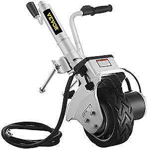 Happybuy Trailer Mover 350W 12V Electric Trailer Jack Max Vehicle Load 5000Lbs Trailer Jockey Wheel Utility Trailer Jack Easy to Maneuver Trailer Caravan Boat (12V/350W)