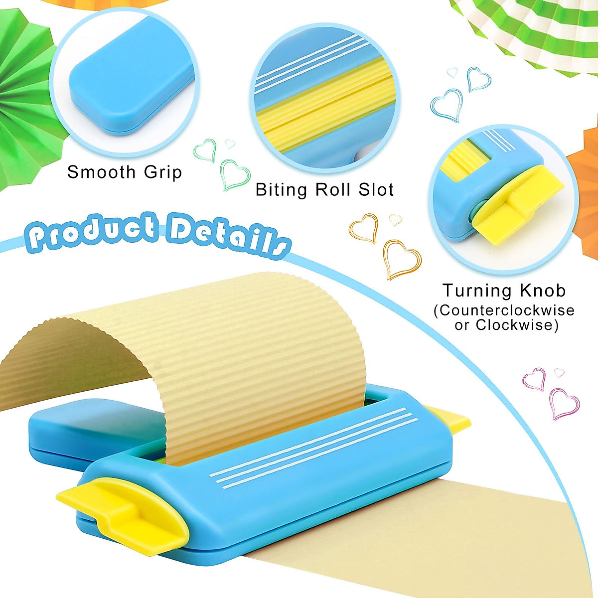 Paper Crimper for Crafts, AngleKai Paper Crimper Tool Craft Paper Crimper Tool for Making Wave Shaper Paper Crimper for DIY Arts Crafts