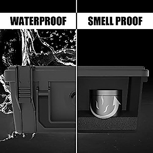 Kyrgyzst Smell Proof Box - ABS Plastic Storage Container with Lock - Smell Proof Containers, Smell Proof Lock Box with & Fun Stickers & robust, Odor Proof Box Suit for Travel Camping(Multicolored)