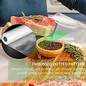 Vacuum Sealer Bags Roll 4 Pcs 8" x 150' Rolls (Total 600 feet) Vac Seal Bags for Food Saver Storage, Meal Saver Freezer Vacuum Sealer Bags, Sous Vide Bags Vacuum Sealer, Non-BPA Vacuum Sealer Bags