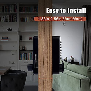 Keyless Entry Door Locks with Keypads Deadbolt, Mechanical Combination Latch Door Lock with Handle, Waterproof Keyless Sliding Door Lock, Digital Code Gate Front Door Lock Set with Door Knob (Black)