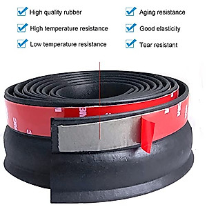 Universal Garage Door Threshold Seals Bottom Rubber Replacement, weatherproofing Garage Door Weather Stripping with Nails (20ft)