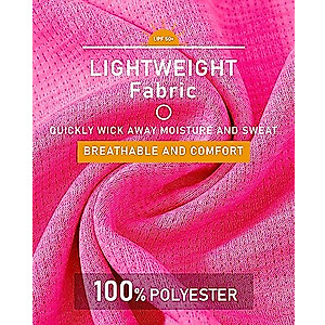 MoFiz Women's Golf Shirt Long Sleeve Athletic Quarter Zip Pullover Hiking Outdoor Running Workout Tops Rose Red M