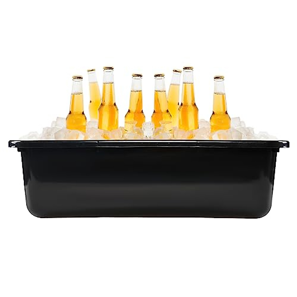 DynkoNA 4 Packs Plastic Utility Bus Box, 32 Liter Bus Tub Commercial Wash Basin Tote