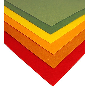 100% Wool Craft Felt Color Assortment: 6 Fall Colors