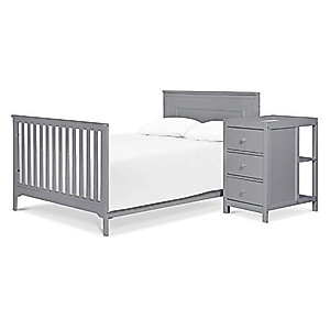 Carter's by DaVinci Dakota 4-in-1 Crib and Changer Combo in Grey, Greenguard Gold Certified