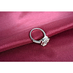 TenFit Jewelry 3 Carat VVS1 Simulated Diamond Engagement ring for Women silver Wedding Jewelry