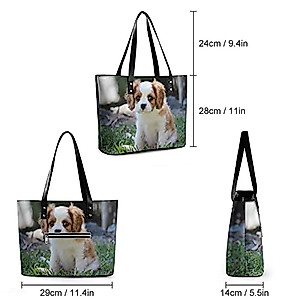 Womens Handbag Animal Dog Leather Tote Bag Top Handle Satchel Bags For Lady