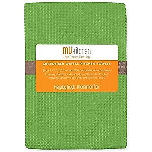 Kitchen Towels - Waffle - 2 Pcs - Cactus Green