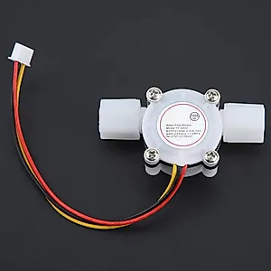 2PCS G1/4" Water Flow Sensor Switch Hall Effect Sensor Flowmeter Water Flow Counter Quick Connect Fluid Meter for Water Cooler Coffee Machine Drinking Fountain DC5V 0.153L/min