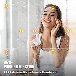 Janboe LED Medicine Cabinet with Light,24×28inch,Recess Mirror Cabinet for Bathroom,3 Color,Dimmable,Demister,Detachable Side Plate,Recess Mount or Surface Mount