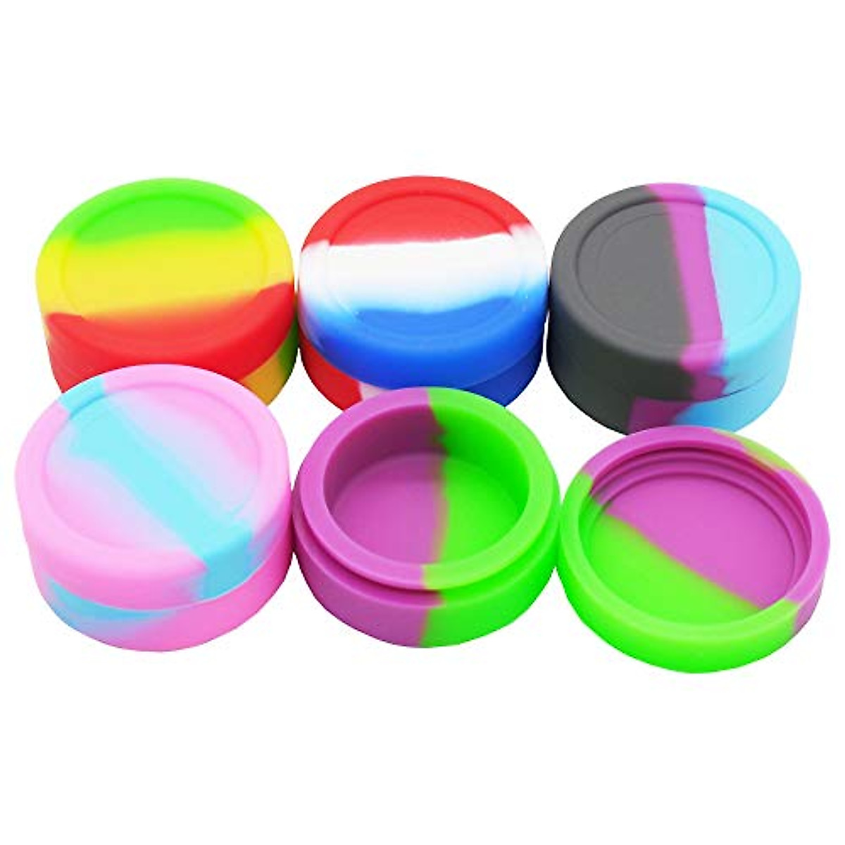 Vitakiwi 11ML Wax Round Silicone Concentrate Containers Non-stick Oil Jars (5)