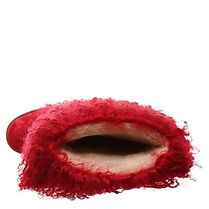 BEARPAW Women's Boetis Red Size 10 | Women's Boot Natural Fur | Women's Slip On Boot | Comfortable Winter Boot