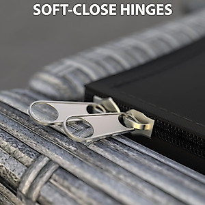 Takywep 140 Gallon Large Deck Box Waterproof,Indoor Outdoor Weather Resistant Storage Container,Polyester Cloth Lined with Soft Close Hinges for Patio Furniture Cushions,Garden Tools and Pool Toys