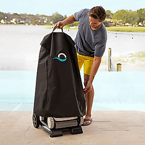 Dolphin (2025 Model) E10 Automatic Robotic Pool Vacuum Cleaner Includes Caddy and Classic Cover for Storage and Protection, Ideal for Above-Ground Pools up to 30 FT in Length