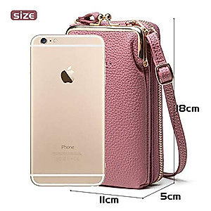 KINOUCHI Small Crossbody Bags Phone Purse for Women, PU Leather Shoulder Bag - Removable and Disassemble Shoulder Strap with Card Slot