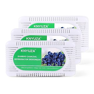 Refrigerator Deodorizer (Pack of 3 Fridge Deodorizers) - Activated Bamboo Charcoal Freezer and Refrigerator Deodorizer Odor Eliminator - Better than Baking Soda