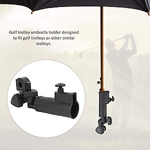 Golf Trolley Umbrella Holder,Golf Umbrella Holder,Golf Push Trolley Umbrella Stand Bracket Support Court Practicing Supply Accessory for Bike Stroller Fishing Beach Chair Wheelchair Black, Umbrel