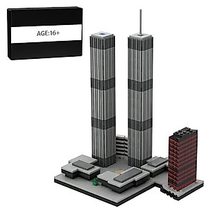 LOCHE Modular Building Kits, World Trade Center Building Blocks Modular House Building Sets Assembly Toy, MOC Architecture Construction Set - 982PCS