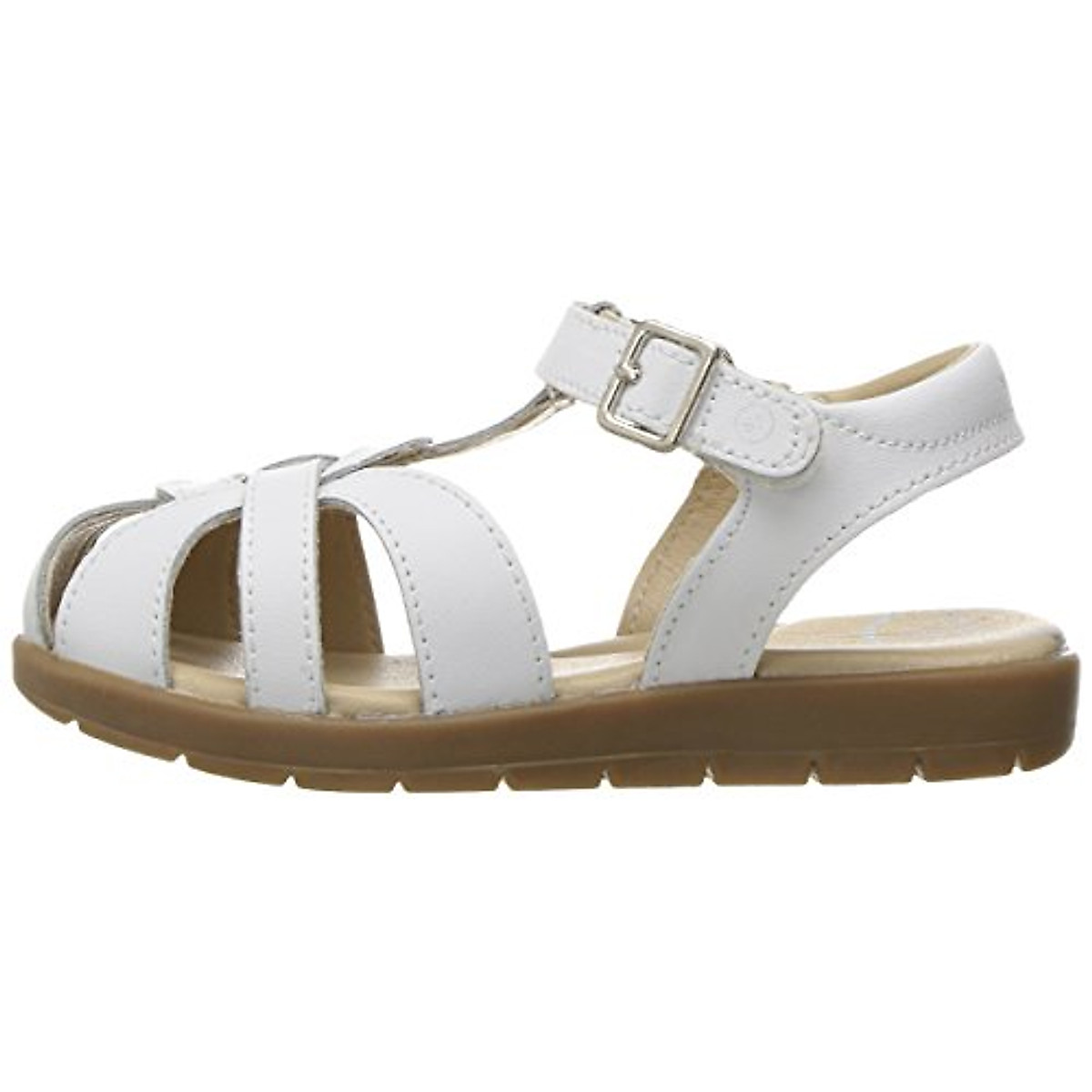 Stride Rite girls Summer Time Sandal (Toddler/Little Kid),White,5 M US Toddler
