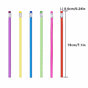 36 PCS Flexible Bendy Pencils,Colorful Soft Pencils with Erasers,Magic Bendable Pencils for Kids Gifts and Reward