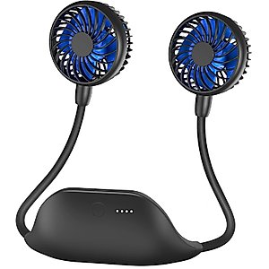 SLENPET 10000mAh Portable Neck Fan, 6 Speeds, Last 48hrs, 360° Rotation, Battery Operated Wearable Personal Fan for Neck, USB Rechargeable Hands Free Necklace Fans for Sports Cycling Hiking
