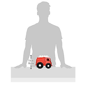 Mega BLOKS First Builders Toddler Building Blocks Toy Set, Freddy Firetruck with 6 Pieces and Storage, 1 Figure, Red, Ages 1+ Years