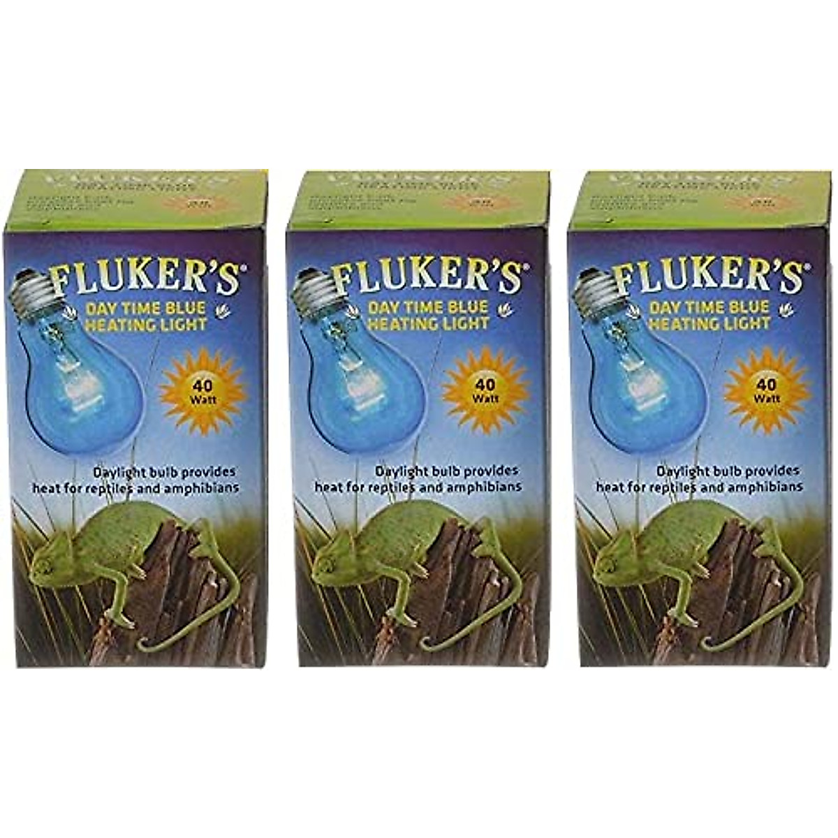 Fluker Labs 40 Watt Blue Daylight Reptile Bulbs (3 Pack)