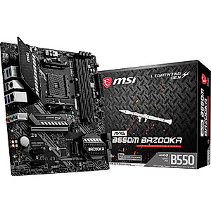 MSI MAG B550M Bazooka Gaming Motherboard (AMD AM4, DDR4, PCIe 4.0, SATA 6Gb/s, M.2, USB 3.2 Gen 1, HDMI/DP, Micro-ATX)
