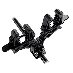 Black Boar UTV/ATV Double Gun & Tool Mount - Features Flexible Non-Marring Teeth for Better Grip - includes Rubber Base Plate Pads - Max Carry Weight of 15lbs (66030)