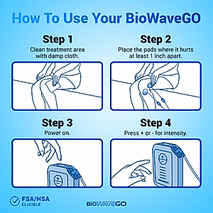 BIOWAVEGO Medical Grade TENS Unit Upgrade to TENS Machines for Pain Relief Clinically Proven ESTIM for Chronic Pain & Recovery HSA FSA Eligible