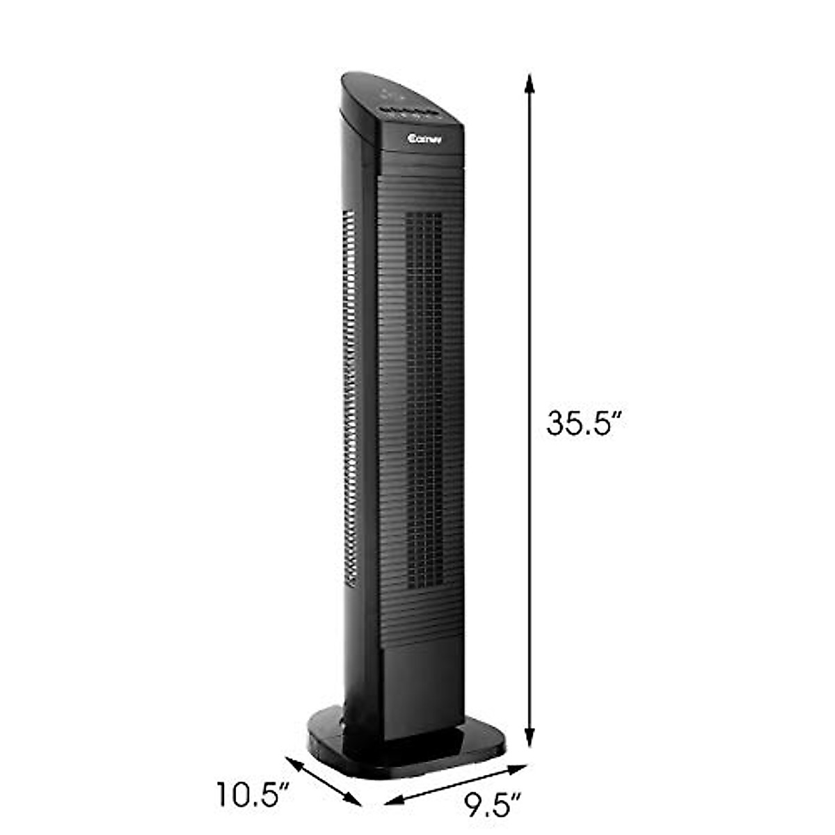 COSTWAY Tower Fan, 3-Speed Portable Oscillating Fan, Digital Control/w Remote Control, 9-Hour Timer, LCD Display, Oscillating Tower Fan (35-Inch)