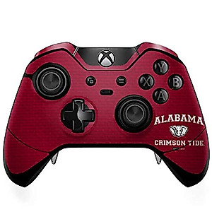 Skinit Decal Gaming Skin Compatible with Xbox One Elite Controller - Officially Licensed College Alabama Crimson Tide Basketball Design