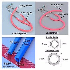 Compatible Replacement Tube by CardioTubes fits Littmann(r) MasterCardiologyI(r) and Littmann(r) Cardiology III(r) Stethoscopes - 7mm Binaurals BLACK TUBING