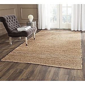 SAFAVIEH Cape Cod Collection 10' x 14' Natural CAP355A Handmade Braided Jute Area Rug