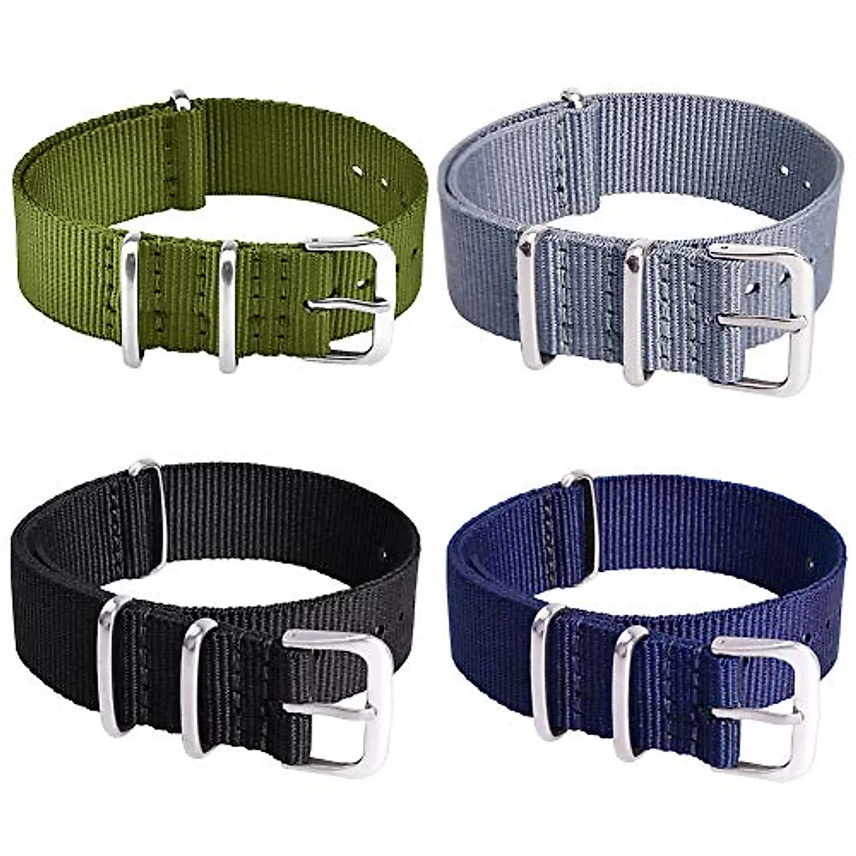 Ritche Christmas Stocking Stuffers 20mm Nylon Strap Nylon Watch Band Compatible with Timex Weekender Watch for Men Women (4 Packs)