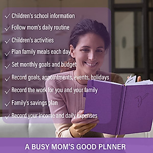 SIMPOR Home Planner, Monthly Financial Planner Organizer Budget Book with Expense Tracker, Work from Home Planner, Meal Planner, Family Organizer, Undated Planner 12 Months Schedule