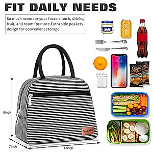 BALORAY Lunch Bags for Women Lunch Tote Cooler Bag with 2 Side Pocket Leak-proof Liner Insulated Lunch Box Lunch Bags for women/Picnic/Boating/Beach/Fishing/Work