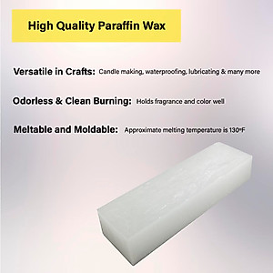 Beesworks Paraffin Wax - 1 lb Refined General Purpose Paraffin Wax - Pure Wax for DIY Candle Making, Canning, Waterproofing, Metal Preservation and More