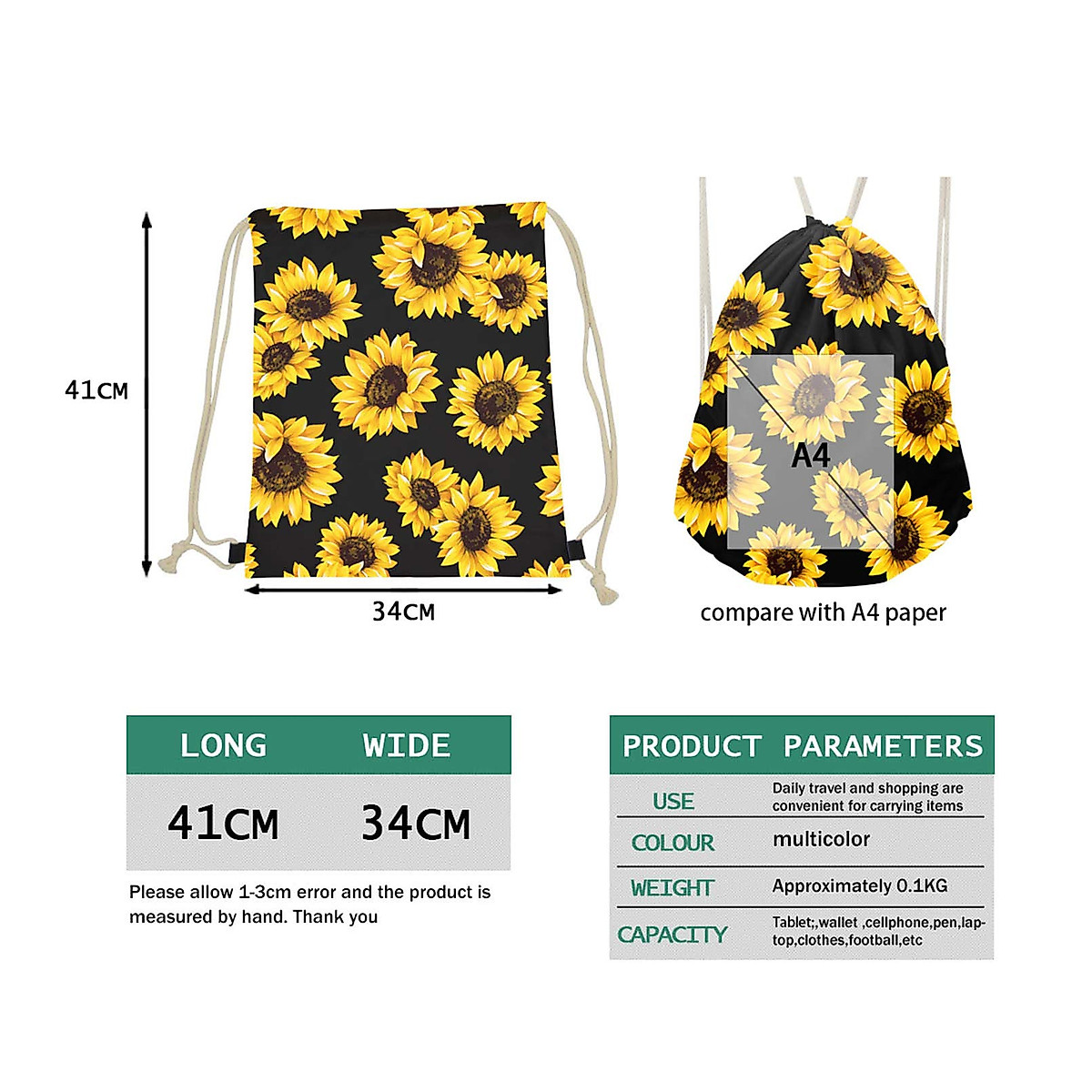 Mumeson French Bulldog Pattern Drawstring Backpack Gym Bags Outdoor Travel Sport Casual Rucksack Gifts for Kids Women Men