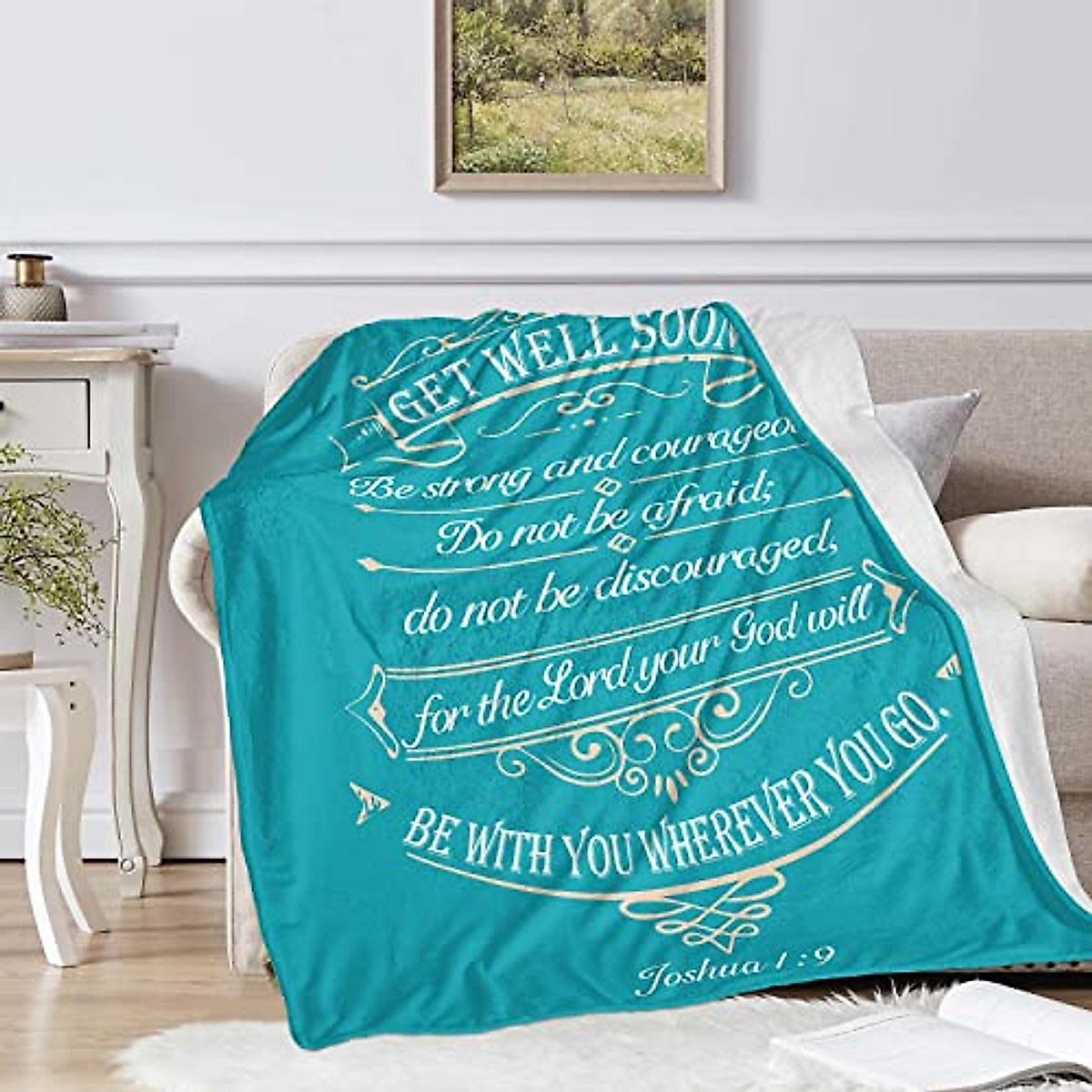 Get Well Soon Gifts for Women Blanket, Inspirational Encouragement Gifts for Women After Surgery, Surgery Recovery Feel Better Gifts for Women, Comforting Gifts for Cancer Patients Blanket 60" x 50"