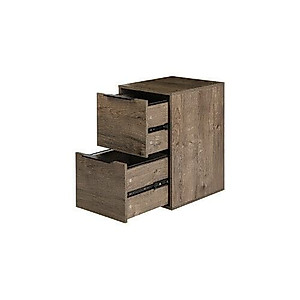 MAXCBD Nightstand Bedside Table Drawer Cabinet Wooden File Cabinet 2 Drawers Vertical Metal Frame Durable Sturdy Ertical Filing Cabinet with 2 Drawer Metal Frame Storage Tower Dresser