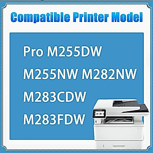 206A Compatible Toner Cartridge Replacement for HP W2110A W2111A W2113A W2112A,Work with Pro M255DW M255NW M282NW M283CDW M283FDW Printer 1 Set